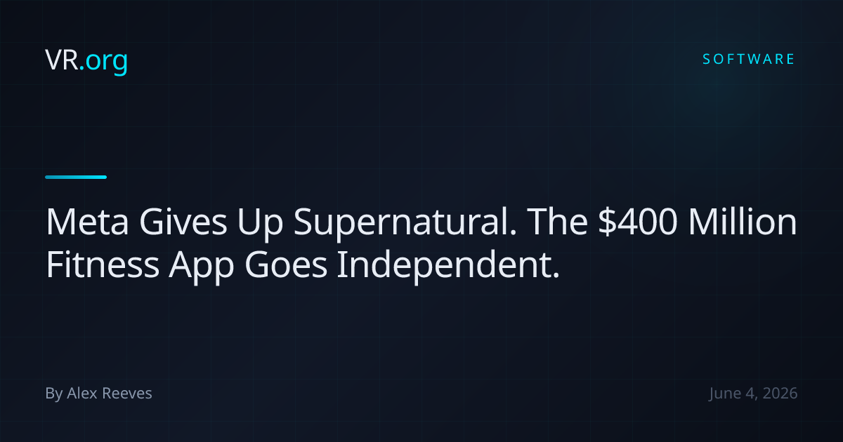 Meta Gives Up Supernatural. The $400 Million Fitness App Goes ...