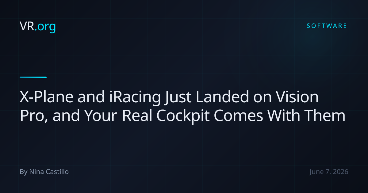 X-Plane and iRacing Just Landed on Vision Pro, and Your Real Cockpit ...